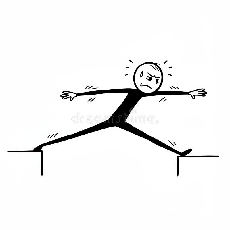 Stressed Stick Figure Stretching Stock Illustrations – 2 Stressed Stick ...