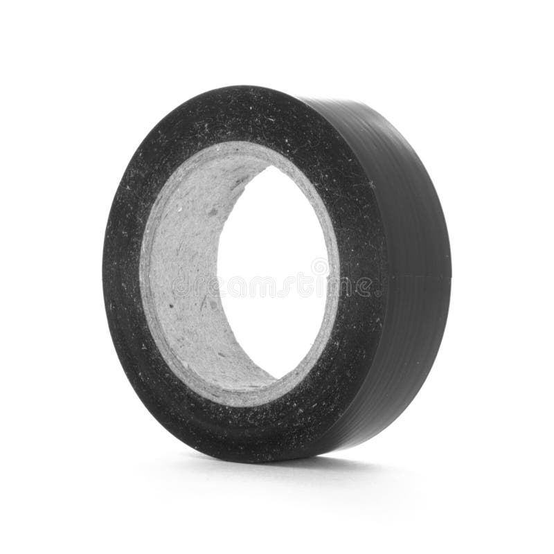 Black Sticky Insulating Tape Reel Stock Photo - Image of protection ...