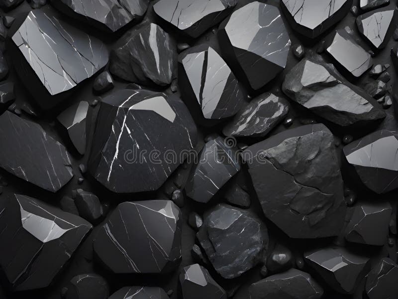 Black Stone Background, Stacked Stones Stock Illustration ...