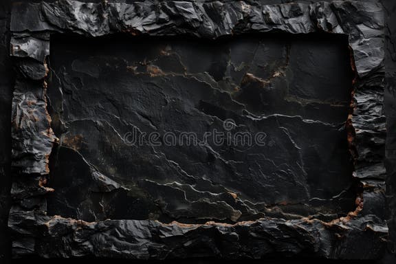 Black Stone Border Copy Space Stock Illustration - Illustration of aged ...