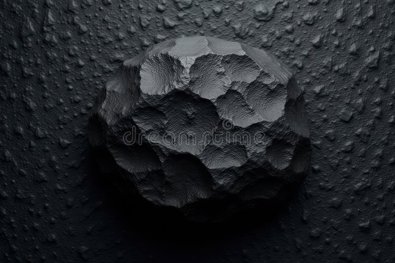 Black Stone, Coarse Grain; Deep Shadow, Mottled Surface , Natural ...