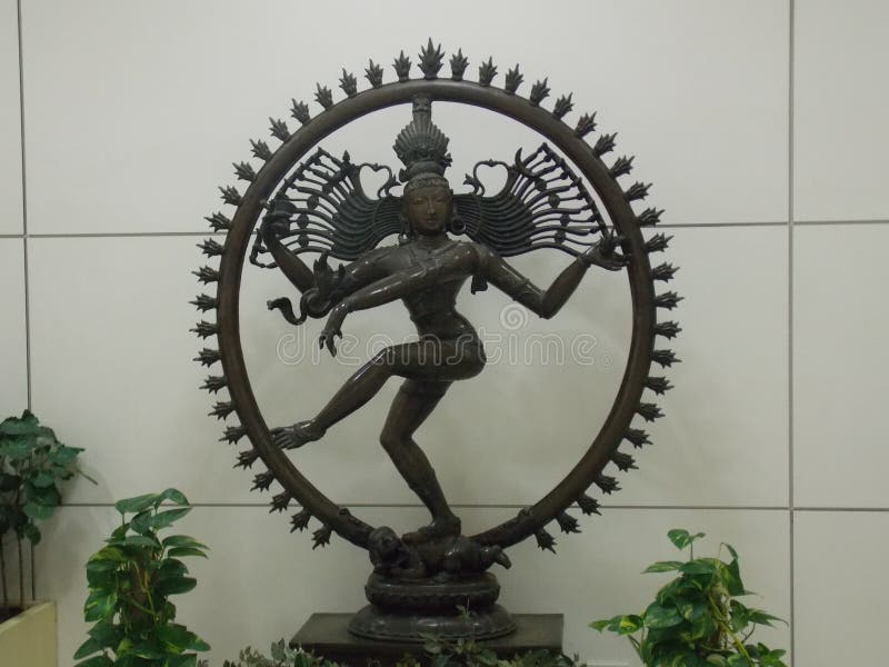 Black Stone Natraj Dancing Murti Statue Stock Photo - Image of tree ...
