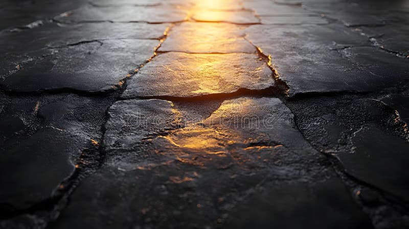 Black Stone Pathway 3D Background Stock Illustration - Illustration of ...