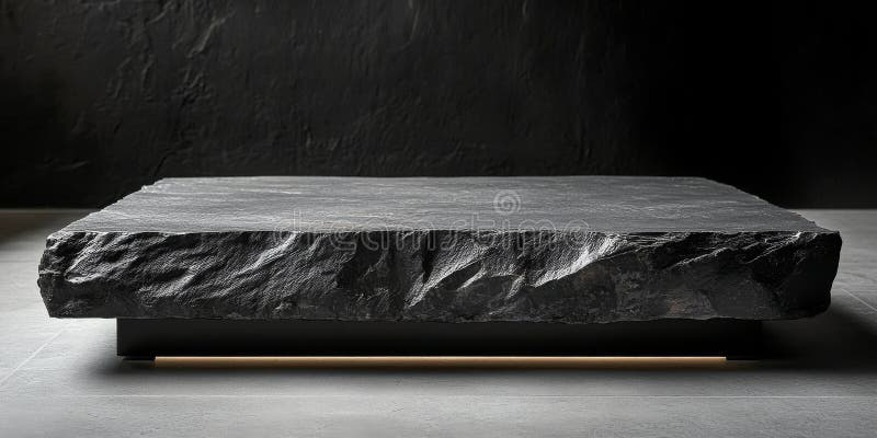 Black Stone Platform with a Weathered, Natural Look, Perfect for ...