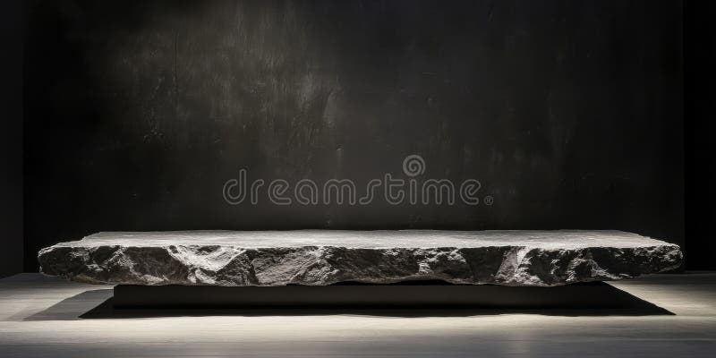 Black Stone Platform with a Weathered, Natural Look, Perfect for ...