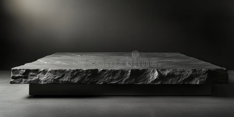 Black Stone Platform with a Weathered, Natural Look, Perfect for ...