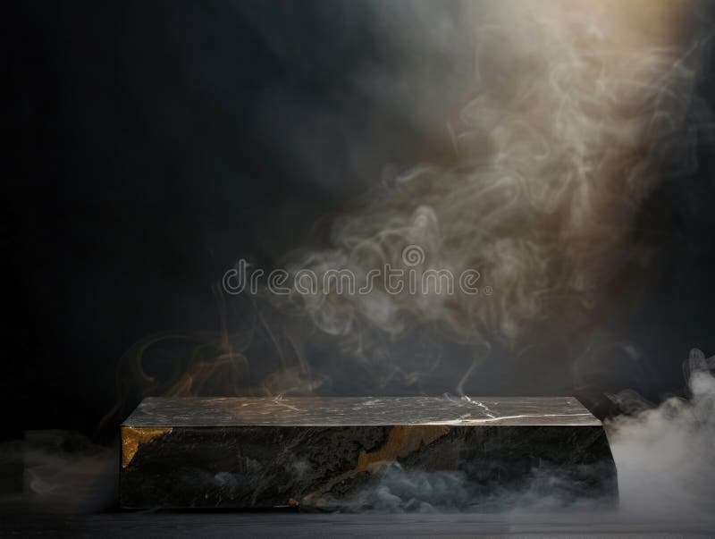 A Black Stone with Smoke Coming Out of it Stock Photo - Image of smoke ...