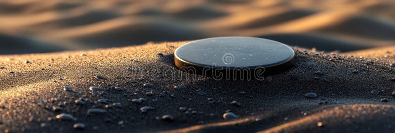 Black Stone Table Set Shiny Volcanic Sand Smooth Reflective Surface ...