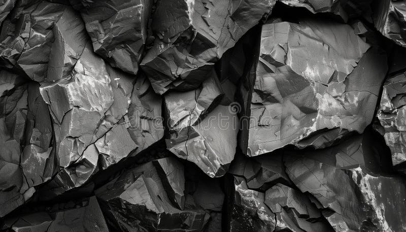 Black Stone Texture, Rock Surface, Cracked Black Stone Surface Texture ...