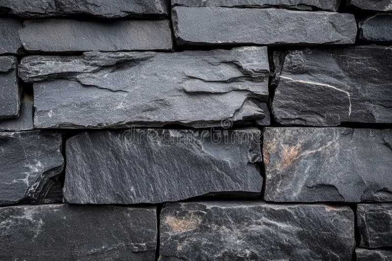 Black Stone Wall Texture for Interior Design and Wallpaper in Dark Room ...