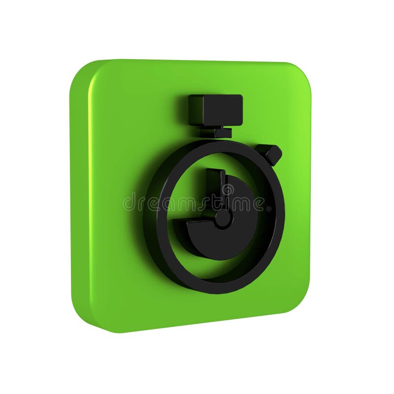 Black Stopwatch Icon Isolated on Transparent Background. Time Timer ...