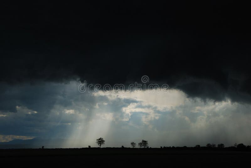 Dark Storm Clouds Loom Over the City of Bangkok Stock Photo - Image of ...