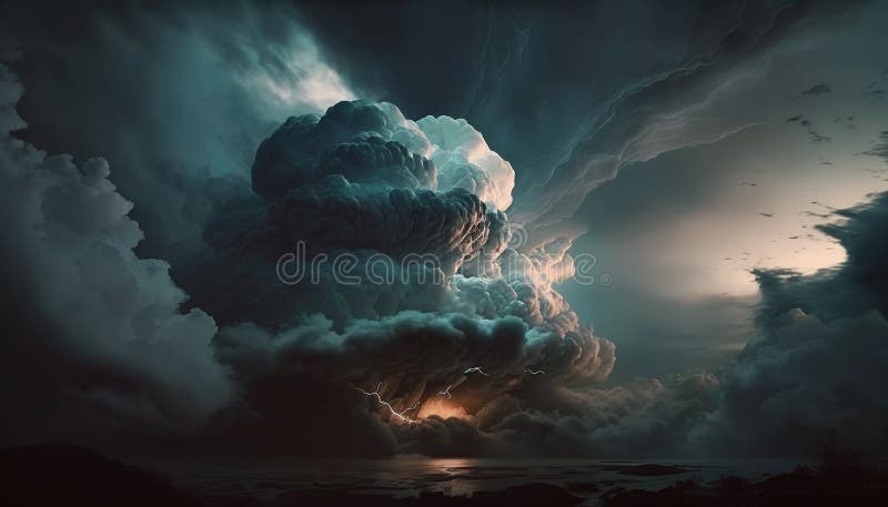 Black Storm Clouds, Beautiful Wallpaper. Generative Ai Stock ...