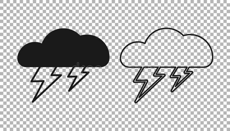 Black Storm Icon Isolated on Transparent Background. Cloud and ...