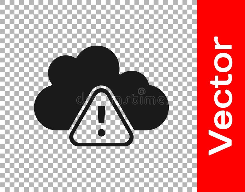 Black Storm Icon Isolated on Transparent Background. Cloud and ...