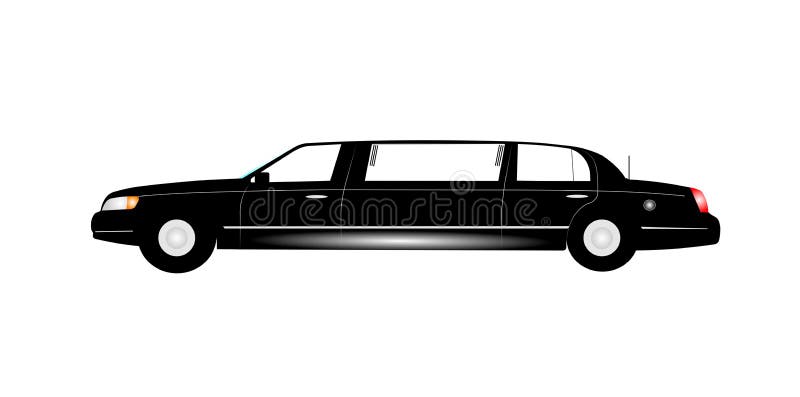 Black stretch limo stock illustration. Illustration of commercial ...
