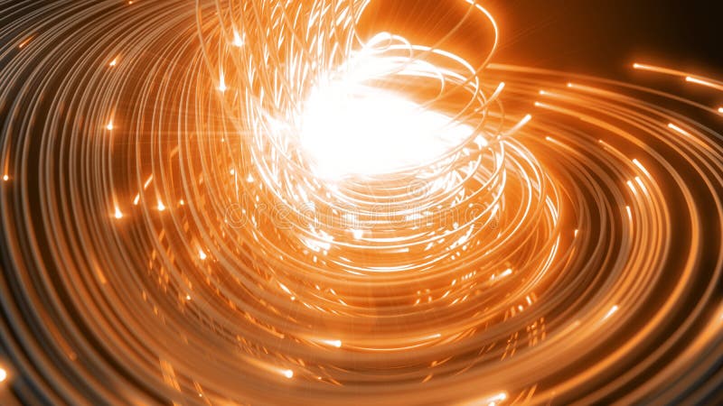 Black Strings with Glowing Heads. 3d Illustration Stock Illustration ...