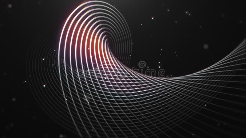 Black Strings Spiral Helix on White Backdrop Motion Graphics Background ...