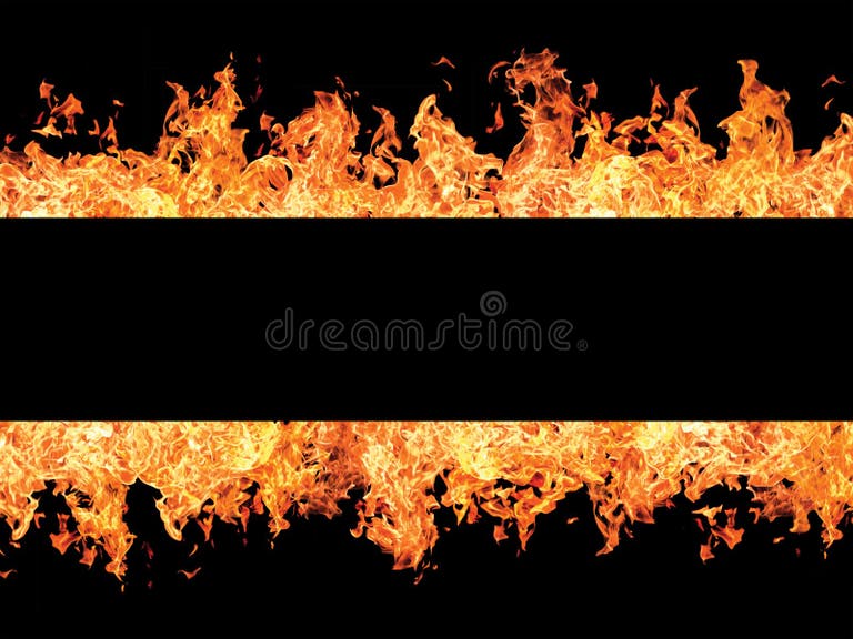 Black Stripe and Fire Flames Stock Image - Image of burned, fire: 24107547