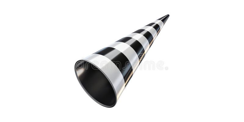 Black and Striped Cone. Optical Illusion and Visual Perception Concept ...