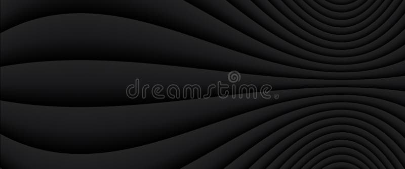 Black Striped Pattern Background, 3d Lines Design Stock Vector ...