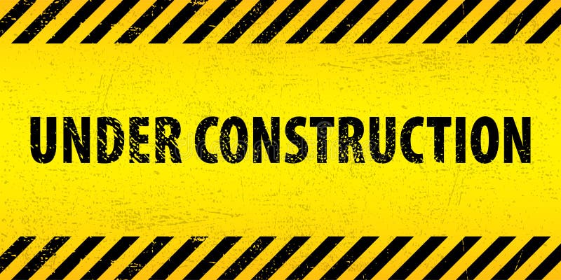 Black Stripped Rectangle on Yellow Background. Blank Warning Sign ...