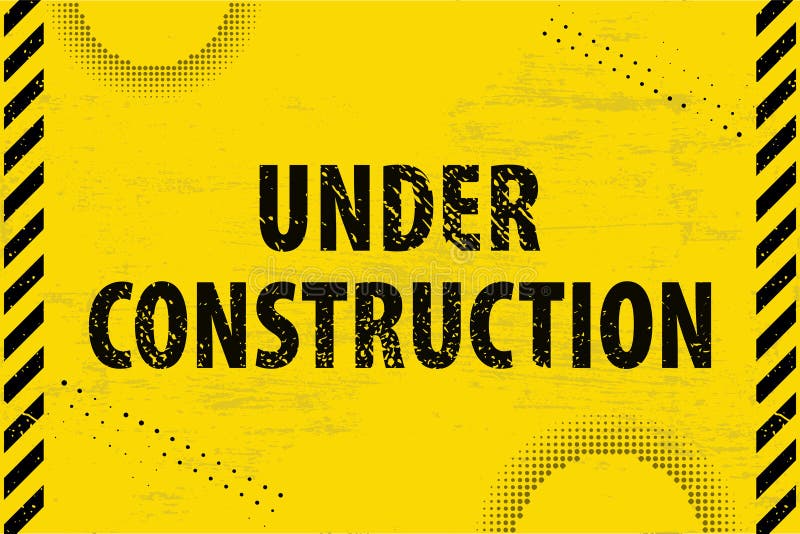 Black Stripped Rectangle on Yellow Background. Blank Warning Sign ...