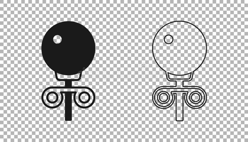 Black Stud Earrings Icon Isolated on Transparent Background. Jewelry ...