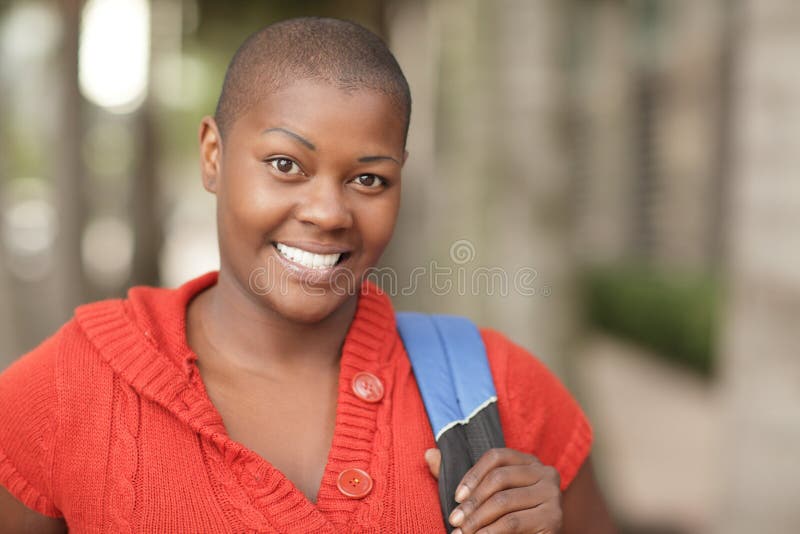 Black student smiling stock image. Image of expression - 19092793