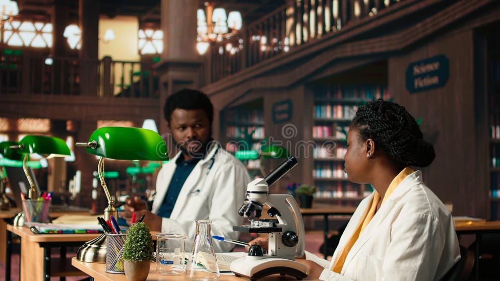 Black Students Team Researching Viruses and Microbiology Methods with ...