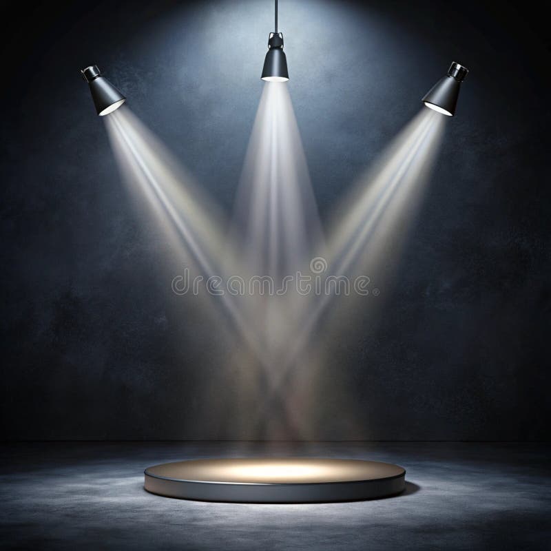 Black Studio Background with Spotlight for Product Showcase Stock ...