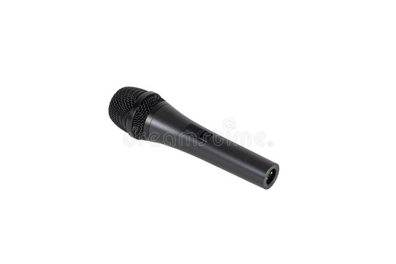 Black Studio Microphone Isolated on White Background Stock Photo ...