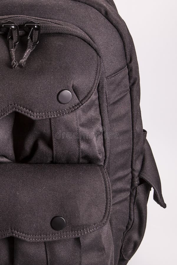 Black Sturdy Backpack for Laptop Stock Photo - Image of closeup, design ...