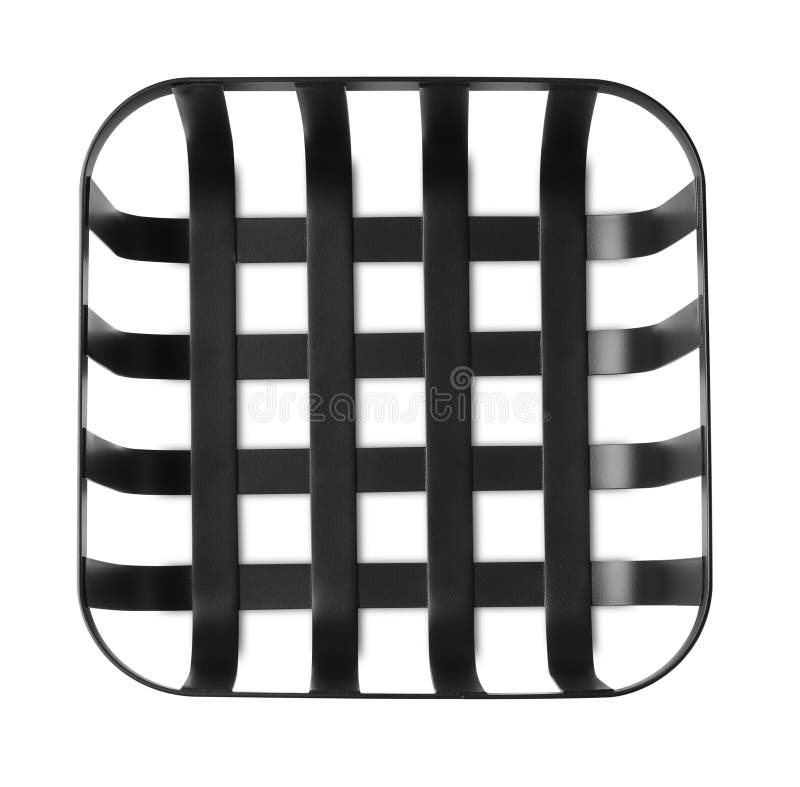 Black Stylish Organizer on White Background, Top View Stock Image ...