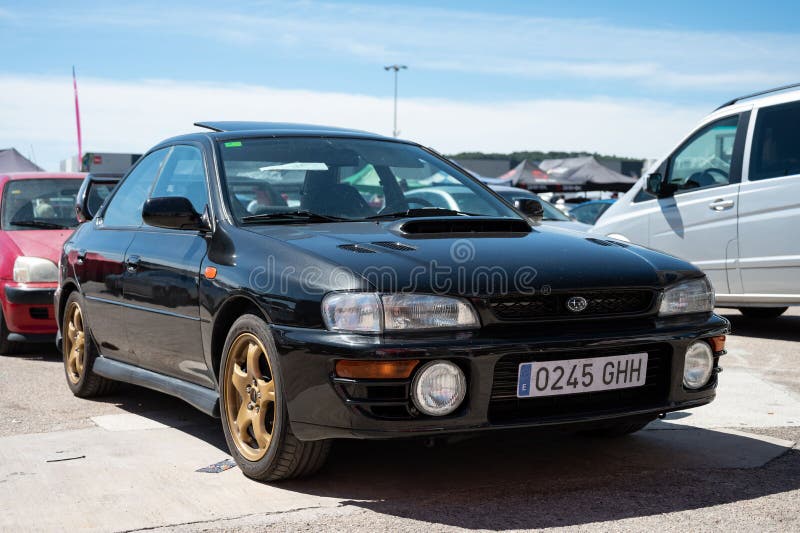 Black Subaru Impreza First Generation Parked on the Street Editorial ...