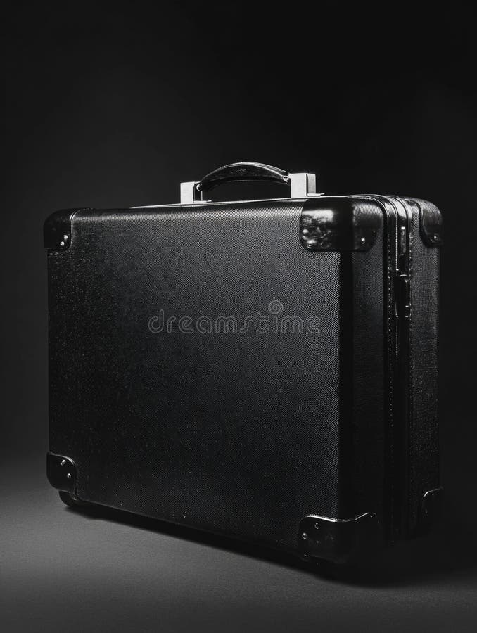 Black Suitcase on Table stock image. Image of decor - 381885867