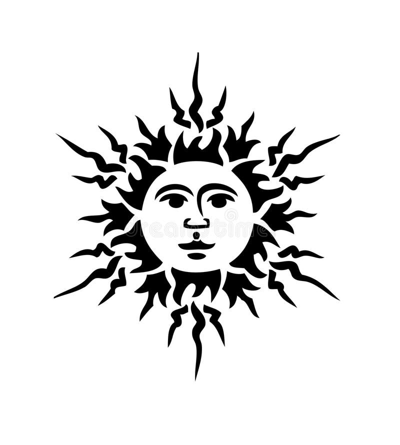 Black sun stock vector. Illustration of layers, editable - 4758851