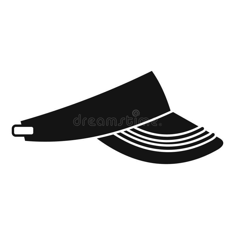 Black Sun Visor Cap Icon Showing Summer Style Stock Vector ...