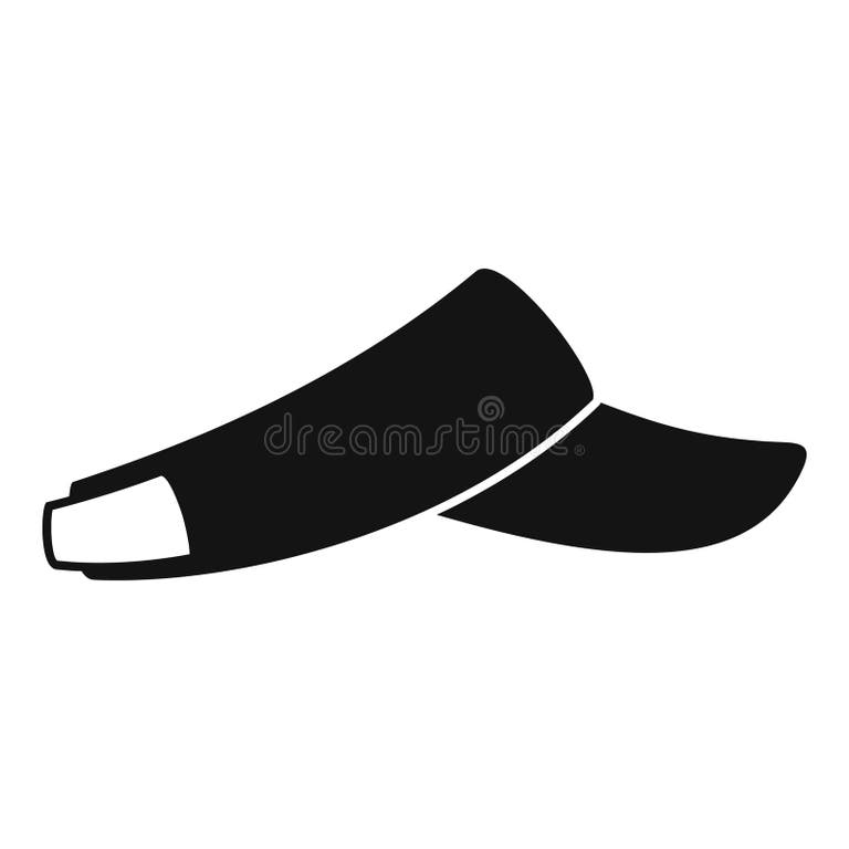 Black Sun Visor Cap Template Showing Front View Stock Illustration ...