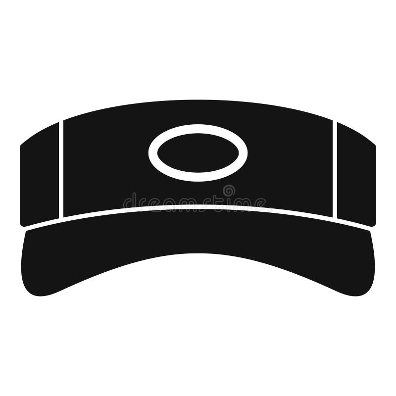 Black Sun Visor Cap with White Logo Template Stock Vector ...