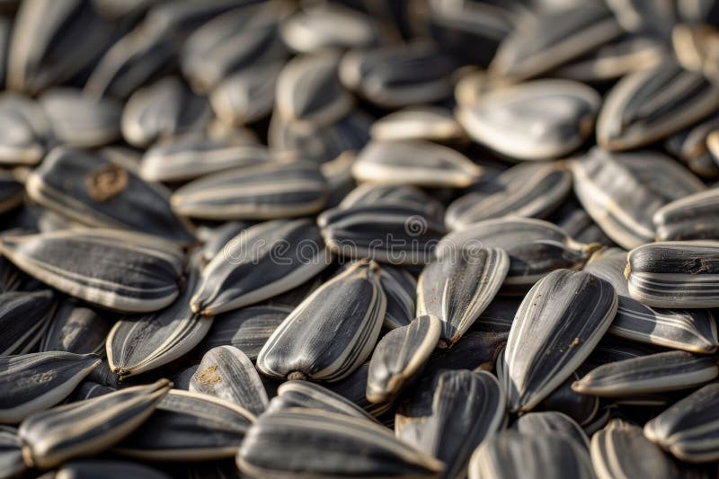 Black Sunflower Seeds Production Process Stock Photo - Image of ...