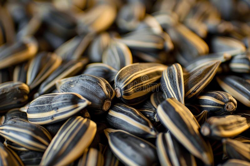 Black Sunflower Seeds Production Process Stock Photo - Image of ...