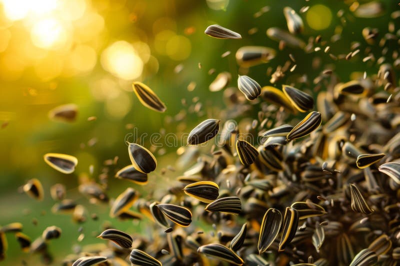 Black Sunflower Seeds Production Process Stock Photo - Image of cooking ...