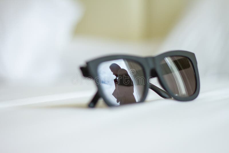 Black Sunglasses with Reflection Stock Photo - Image of hair, long ...