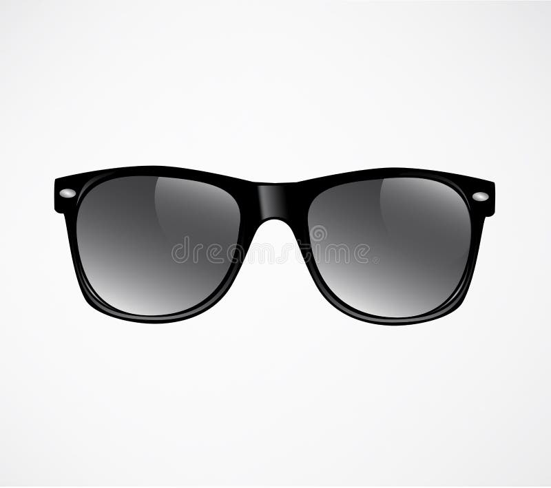 Black Sunglasses Vector Illustration Template Black Sunglasses Vector ...