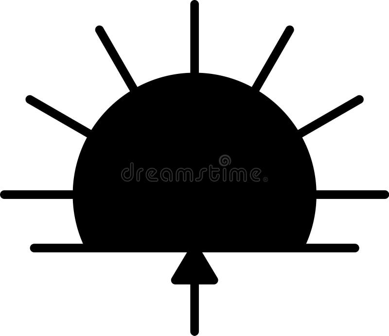 Black Sunrise Icon Button Logo Symbol Concept High Quality Stock Vector ...