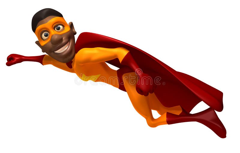 Superhero black female stock vector. Illustration of cape - 25675411