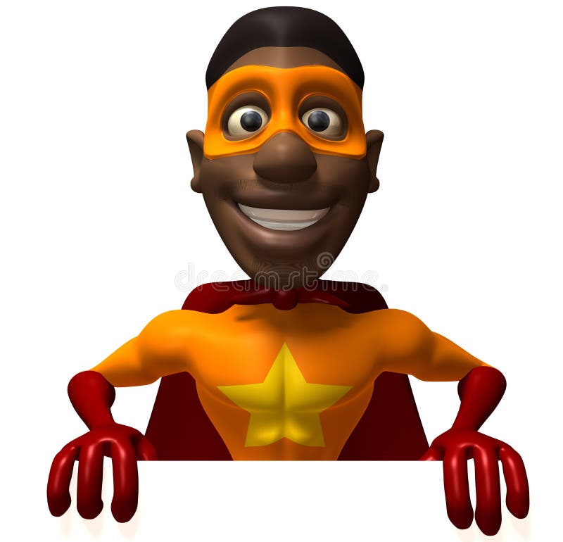 Black superhero stock illustration. Illustration of people - 27154382
