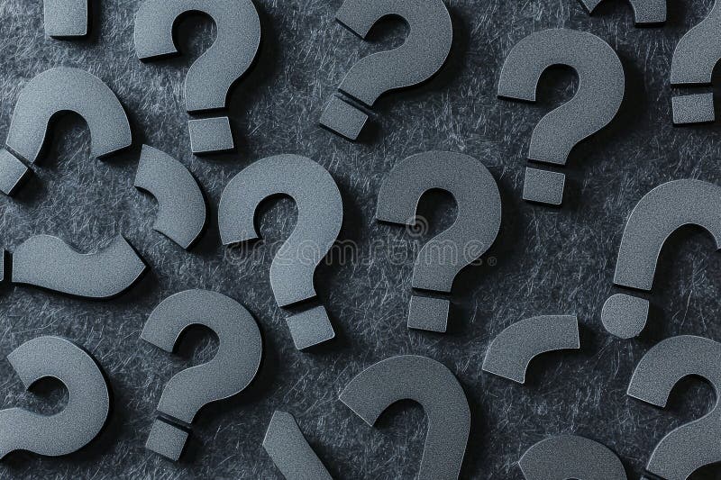 A Black Surface Dotted with Black Question Marks, Perfect for ...