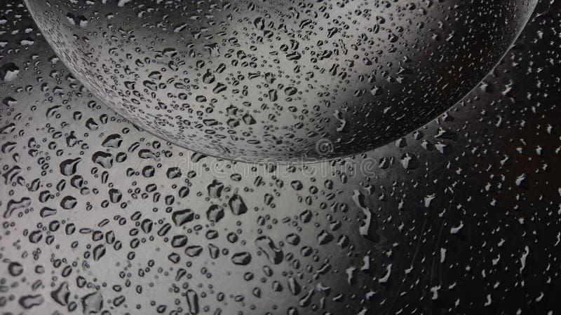 Black Surface Humid Water Drops Abstract Background Shapes Textured ...